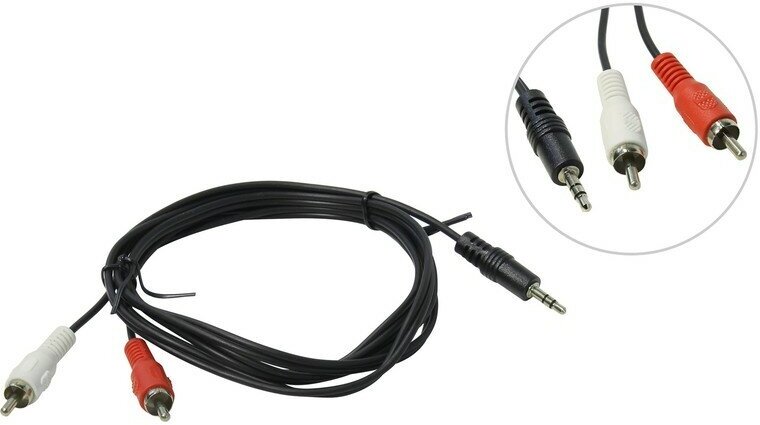 Кабель аудио 3.5 мм jack (m) - 2 RCA (m) 1,5м стерео, аудио, Telecom TAV7183-1.5M