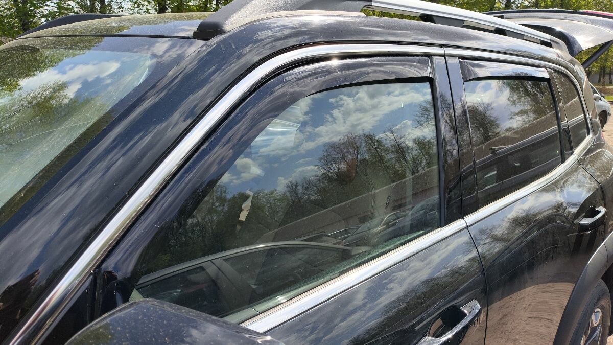 Ветровики вставные темно-дымчатые, 4шт, для авто Haval Dargo 2022-, Dargo X 2023-