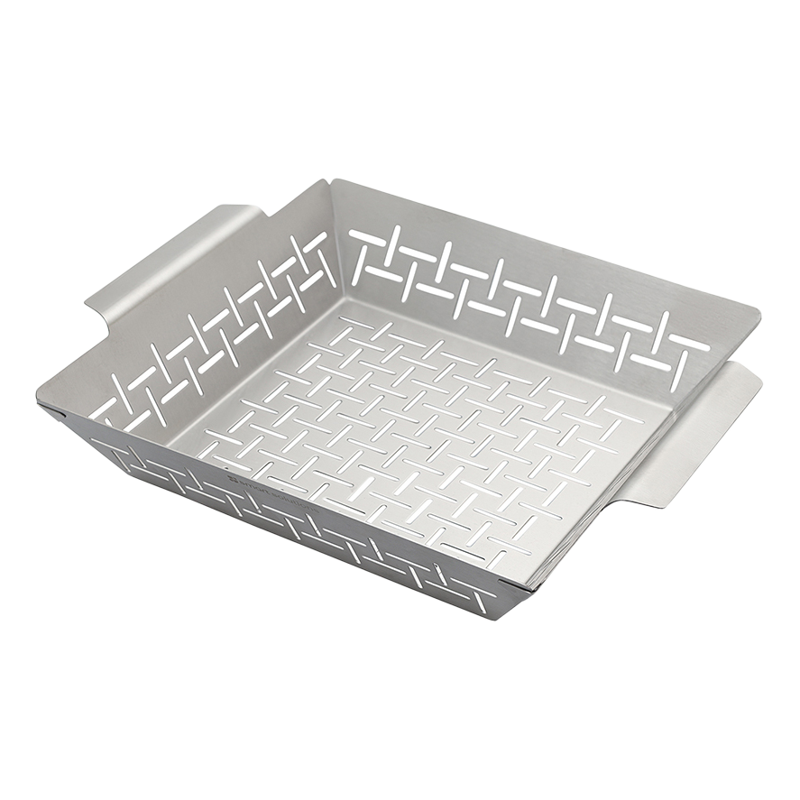 Противень для гриля из нержавеющей стали перфорированный Smart Grill, 34.2 х 28.8 см, стальной, серия Кухонные аксессуары, Smart Solutions, SS0000279