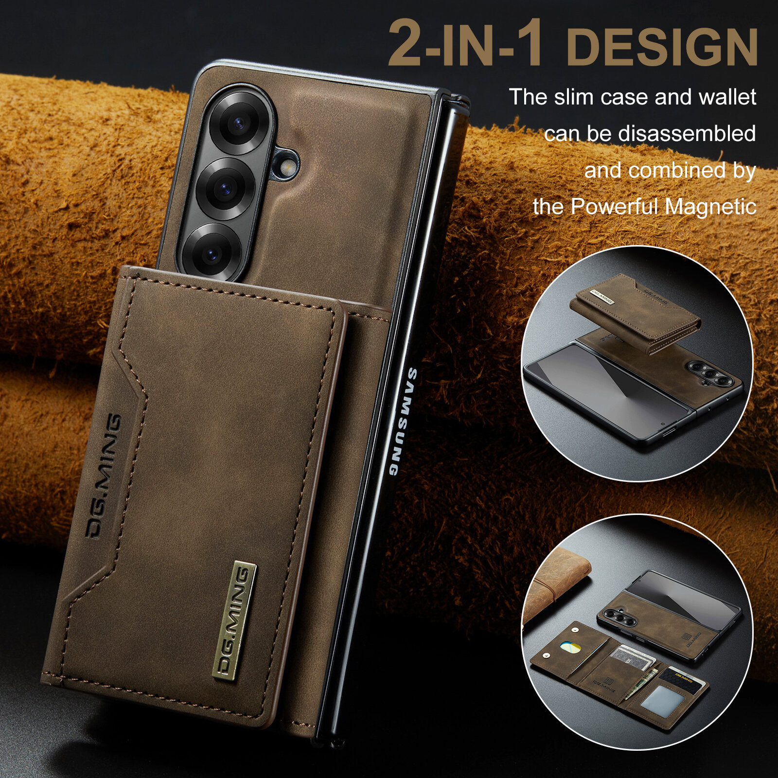 Чехол для Samsung Galaxy Z Fold 6 / Samsung Z Fold6 / Самсунг Галакси З Фолд 6 Высококачественная кожа