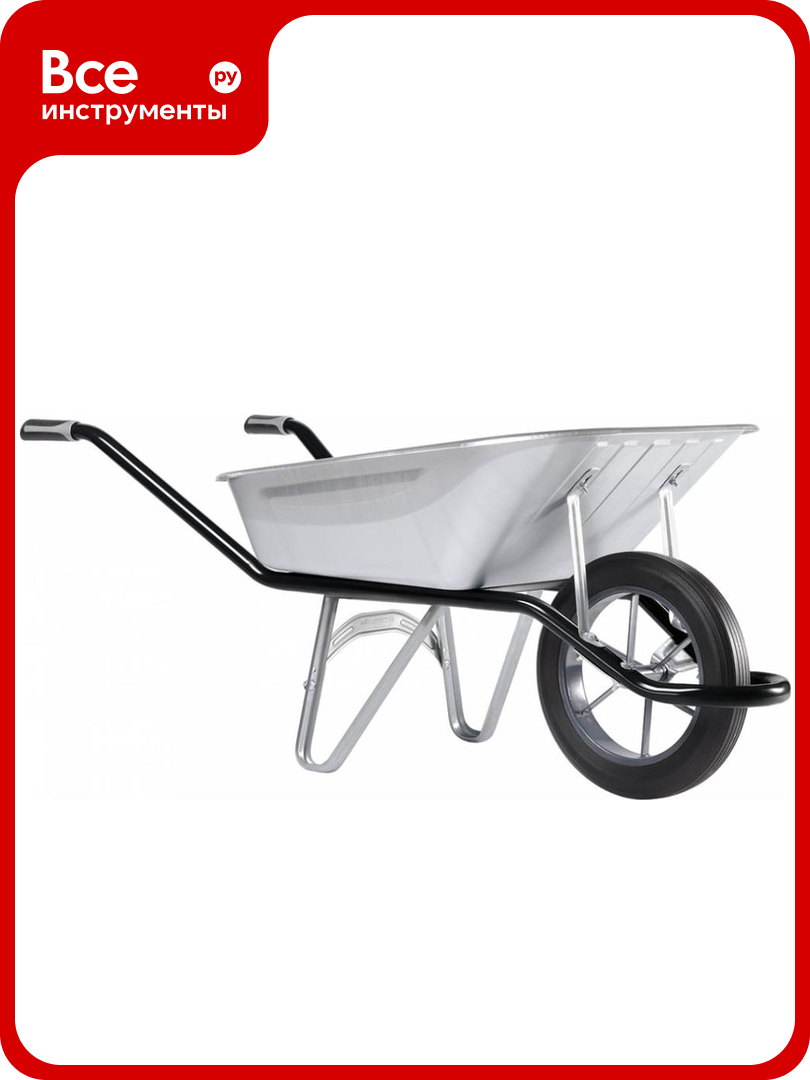 Одноколесная тачка Haemmerlin cargo excellium 100 л mg p (4051) оцинкованный кузов, монолитное колесо-втулка 301313210
