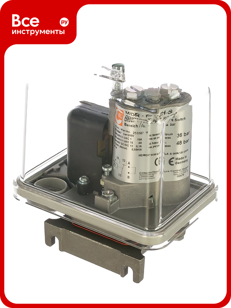 Реле давления FF4-16 DAH (MDR-F 16 HAA SAA A 040A120) CONDOR WERKE 100386011, 85х55х60, 5 мм