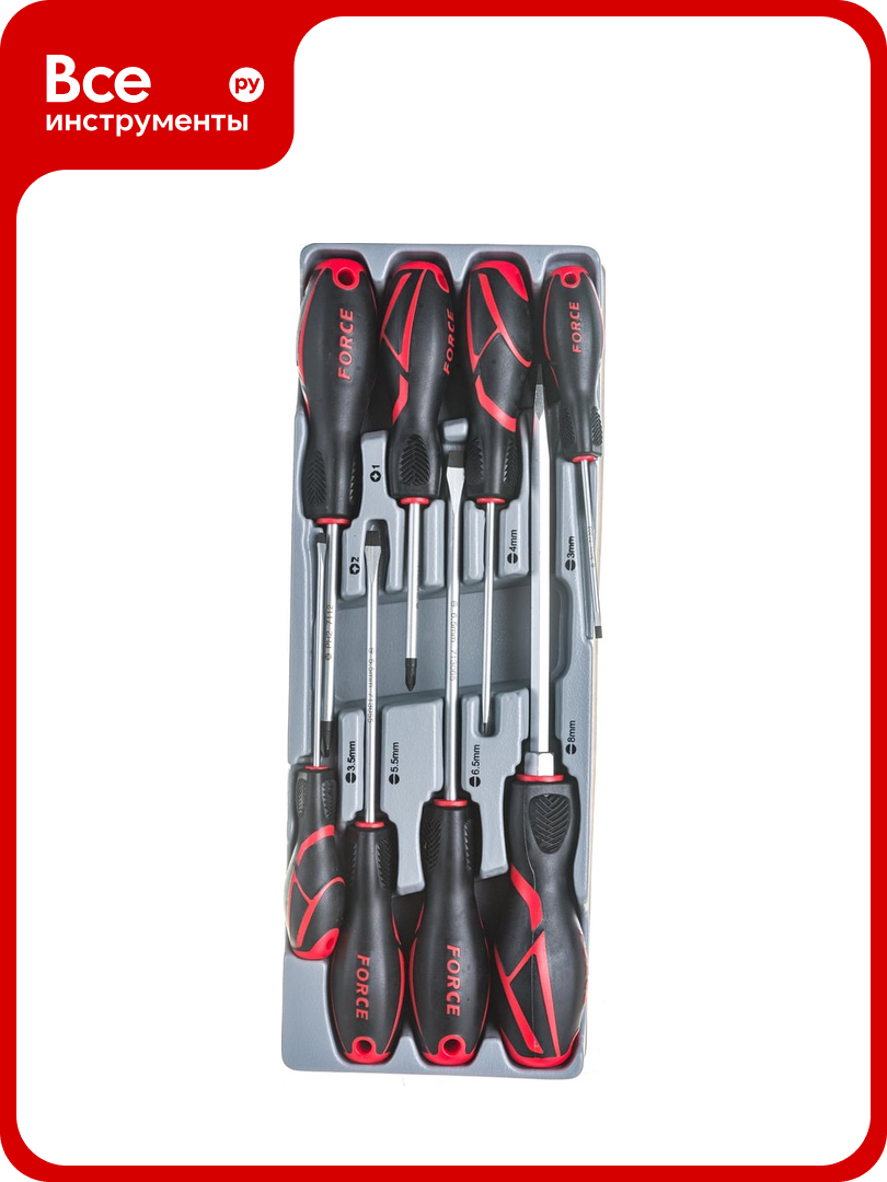 Набор отверток FORCE 2084, из семи элементов различных размеров