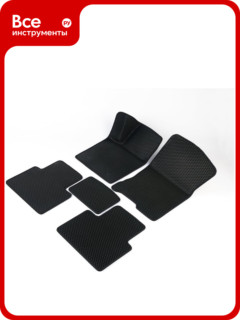 Автомобильные коврики Vicecar ЭВА c 3д лапкой для Skoda Octavia (A5) 2004-2013 (Шкода Октавия А5) ЕВА EVA без разреза DL41004-черный прочной конструкции