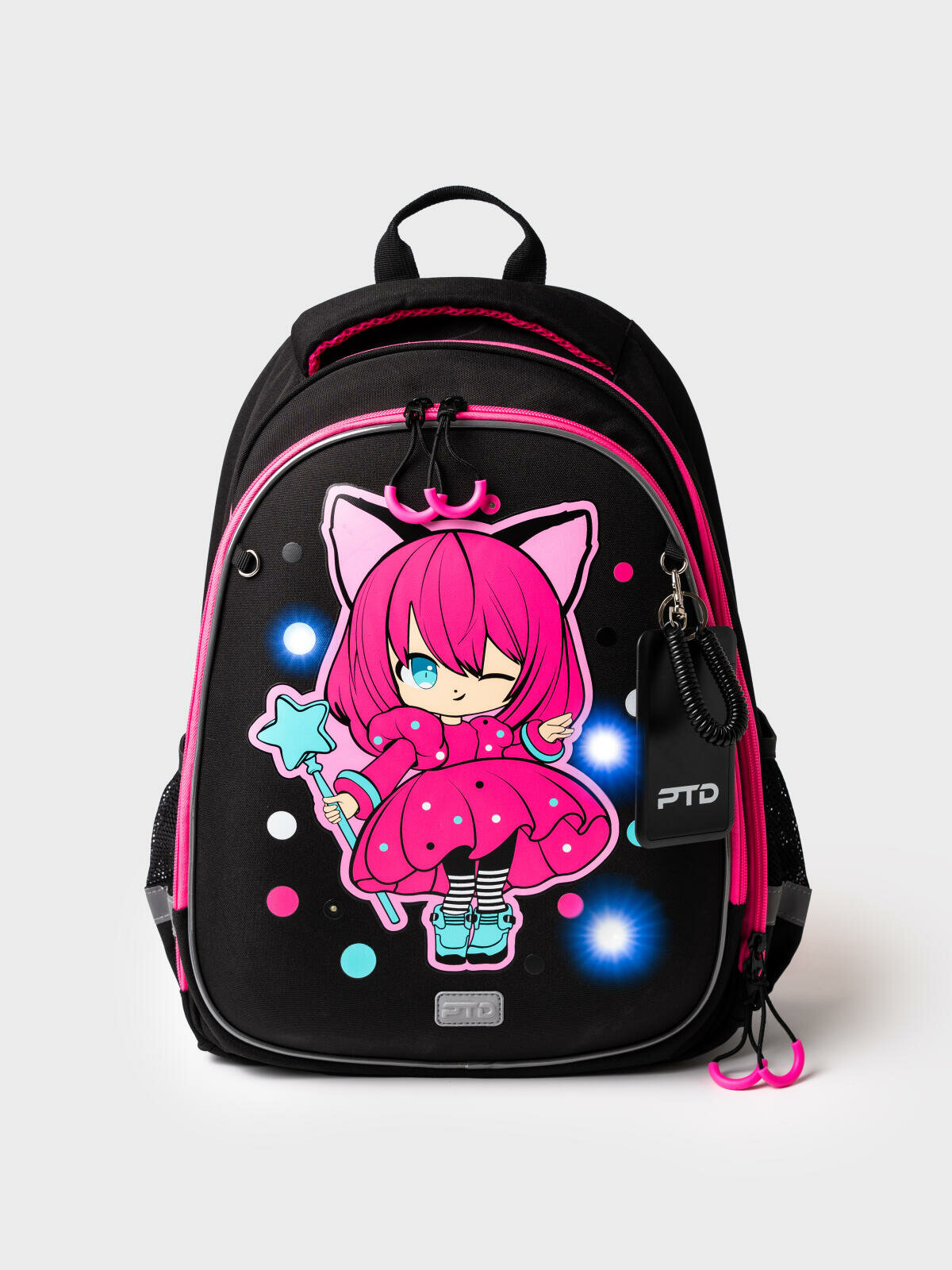 Рюкзак для девочки PlayToday, размер 30*39*19 см, черный