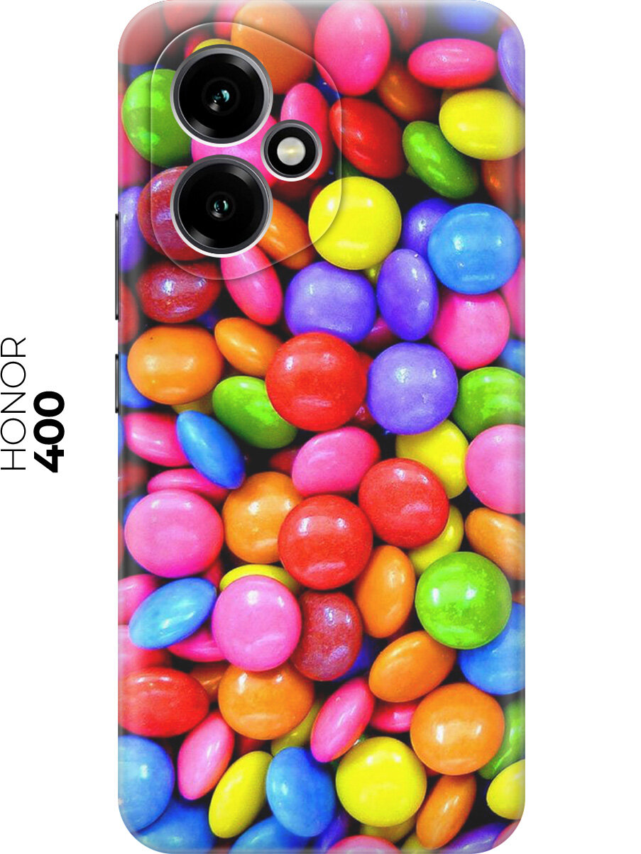 Силиконовый чехол на Honor 400 с принтом "Цветные драже"