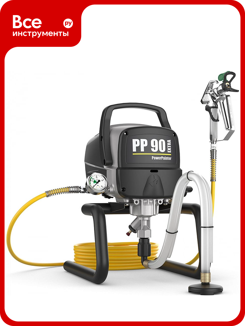 Краскораспылитель WAGNER PowerPainter 90 Extra Skid HEA на раме 2414079 для работы