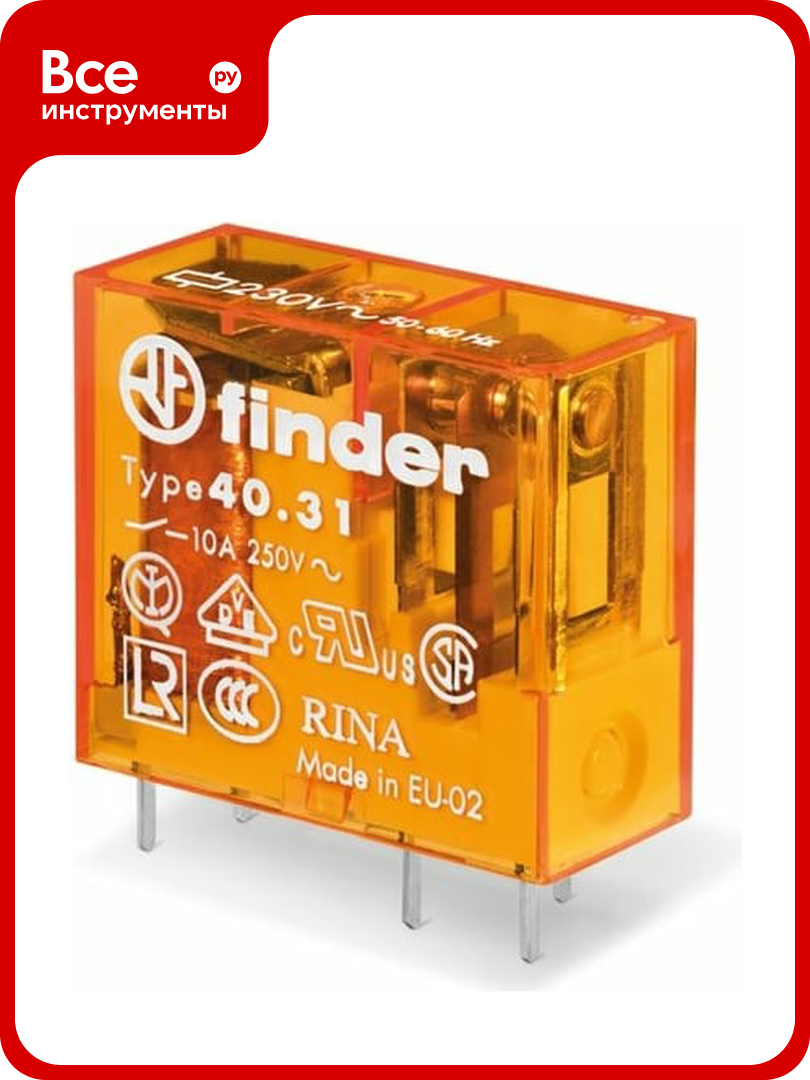 Миниатюрное, Finder, универсальное электромеханическое реле Finder 405180240000