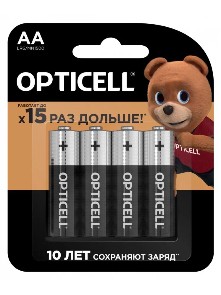 Батарейки Opticell Basic LR6, для устройств с низким потреблением, 4шт