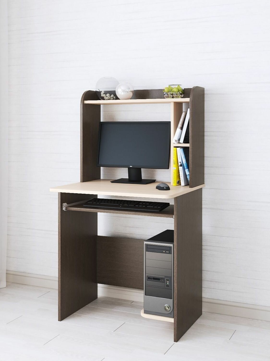 Компьютерный стол Грета-1 от Тэкс в цвете венге/дуб молочный