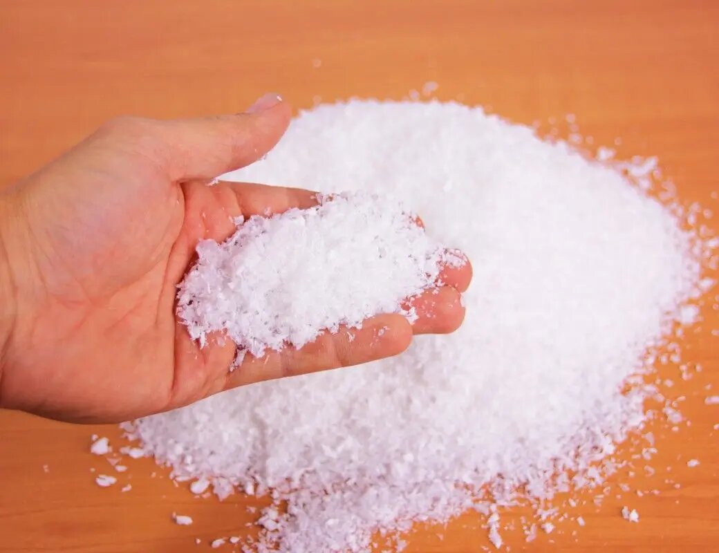 Искусственный снег "Пушистые хлопья", белый, 80 г, Kaemingk