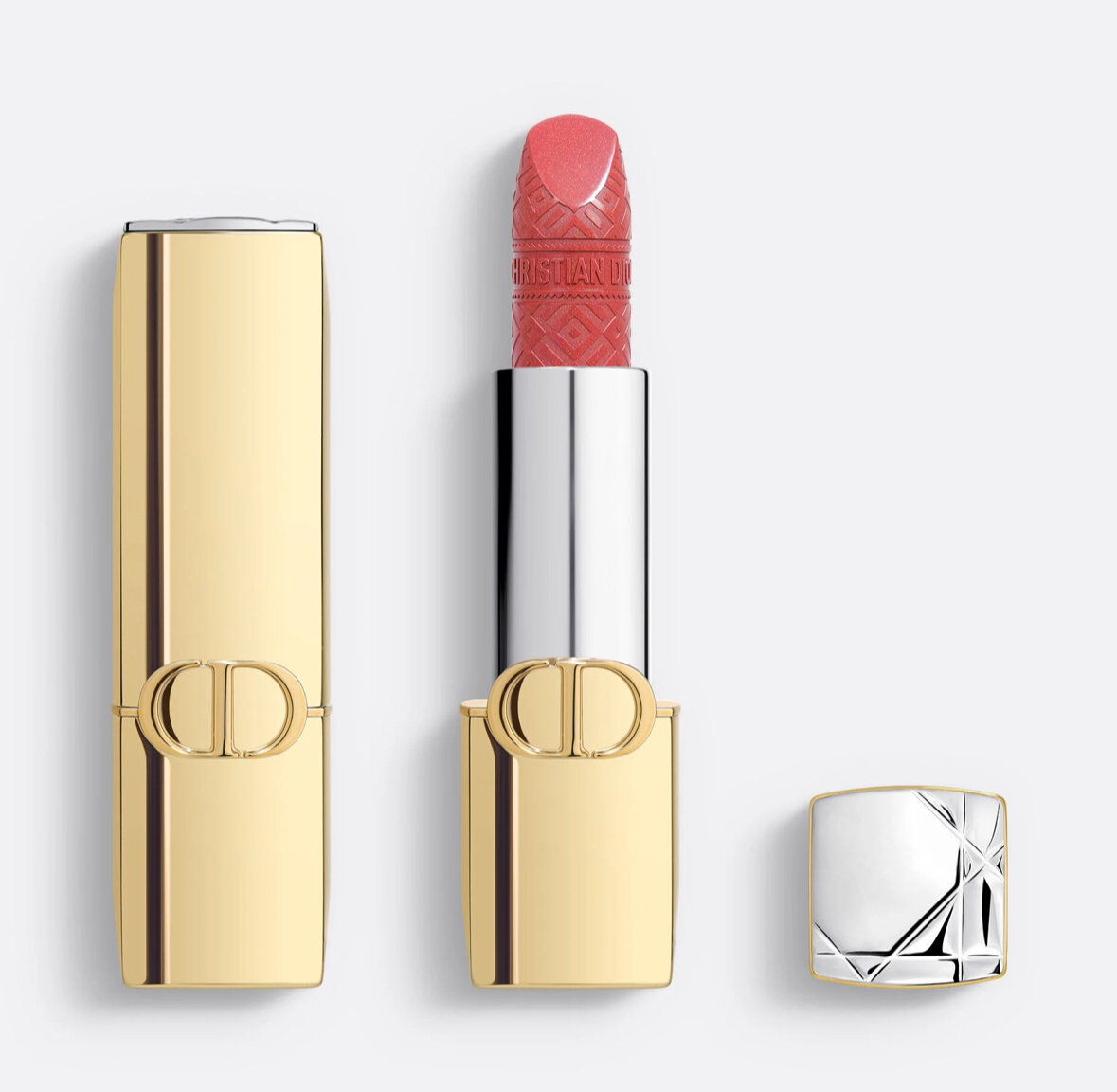 Губная помада DIOR Rouge Dior 374 Royal Coral, сатин - 100% оригинал, 3.5 г, лимитированная новогодняя коллекция