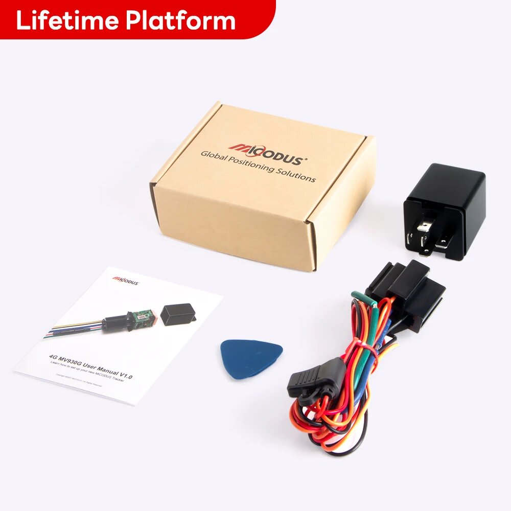 GPS Трекер Relay 4G MiCODUS MV930G Детекция ACC Отключение Двигателя Мини Устройство Для Отслеживания Автомобиля Скрытое Отслеживание Флота Локатор с Расширенными Функциями Мониторинга Lifetime Platform