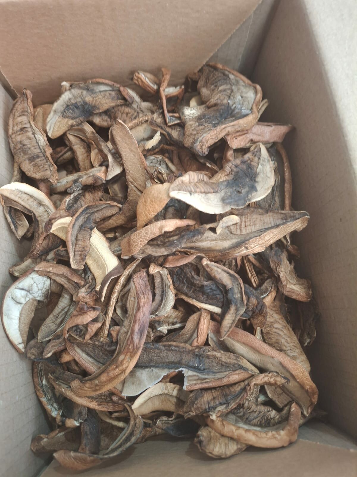 Сушеные грибы подосиновик, ГОСТ, резаные, картонная коробка, 200г