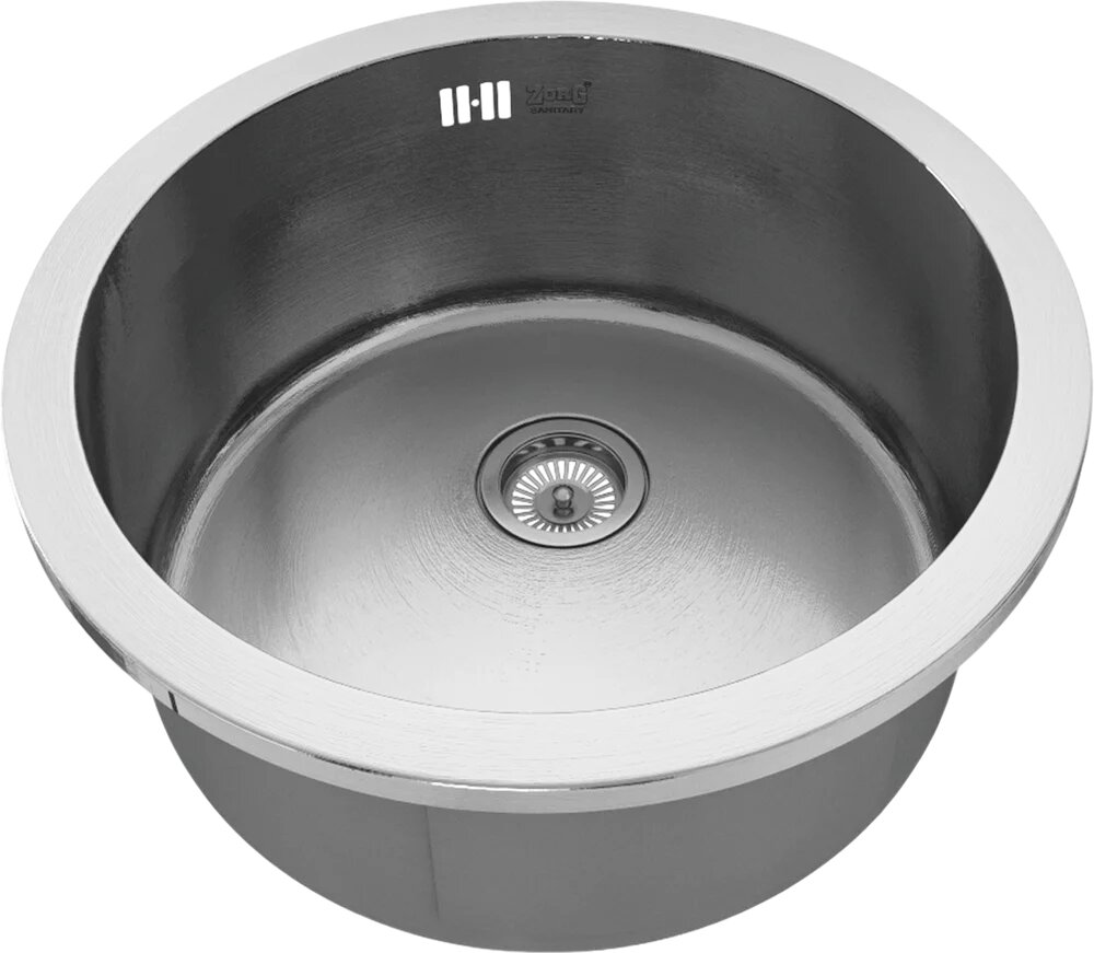 Мойка кухонная Zorg Inox RX ZR-500 металлическая, 46x46, круглая, мойка для кухни