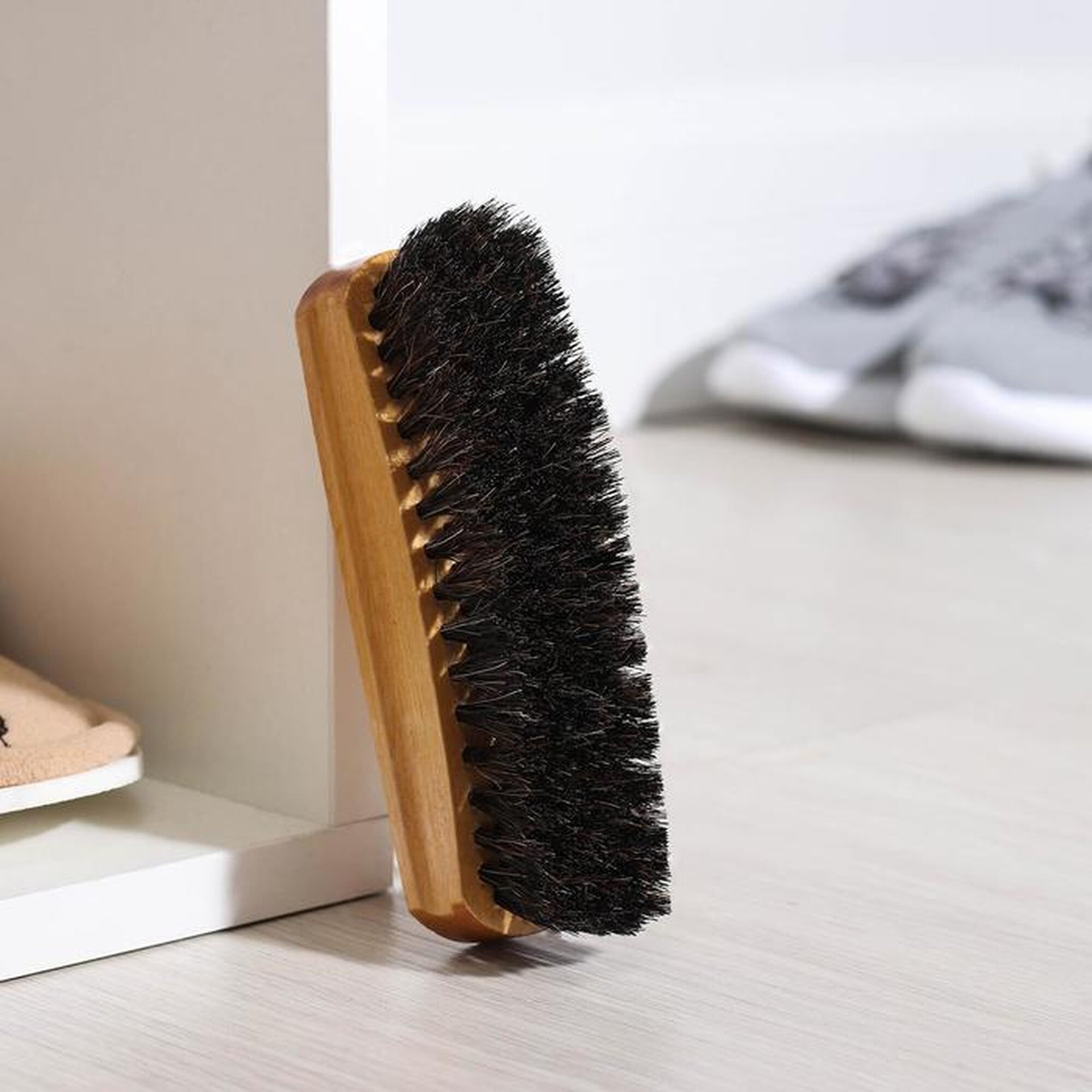 Товары для дома Тарри Щётка для обуви Тарри, 14 × 4 см, конский волос