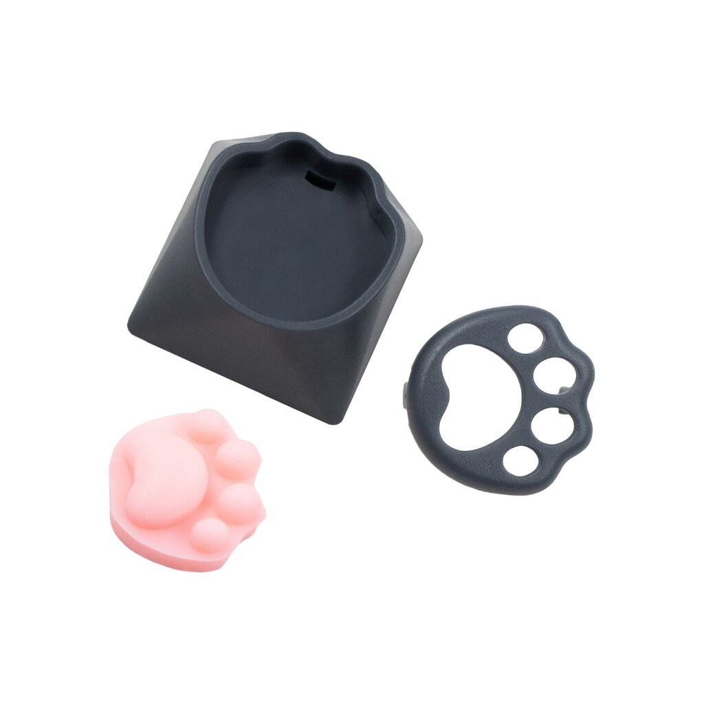 Cute cat claw single DIY keycap мягкий силиконовый колпачок для ключей-темно-серый