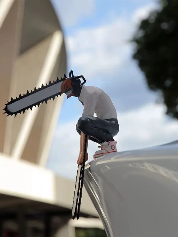 Персонажи аниме Сидящий на корточках человек с бензопилой Электричество Denji 15cm