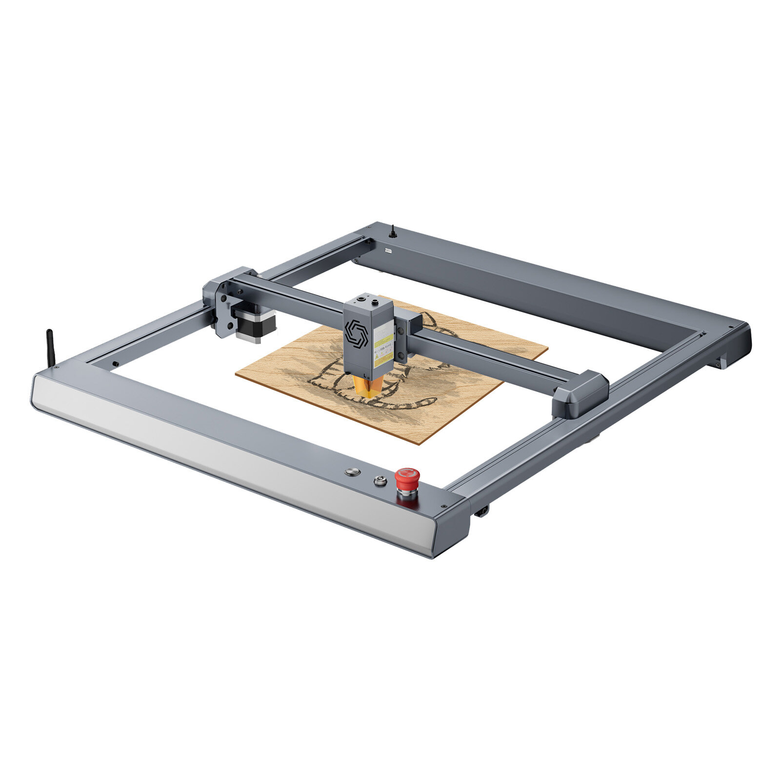 Ortur Laser Master 3 Engraver 10 Вт Модуль для гравировки с высокой скоростью 400x400 мм с интеллектуальной Материнской платой Поддержка Wi Fi приложения Вне Работы Прямая Резьба Безопасная Защита для Дерева Металла Черного Акрила Нержавеющей стали