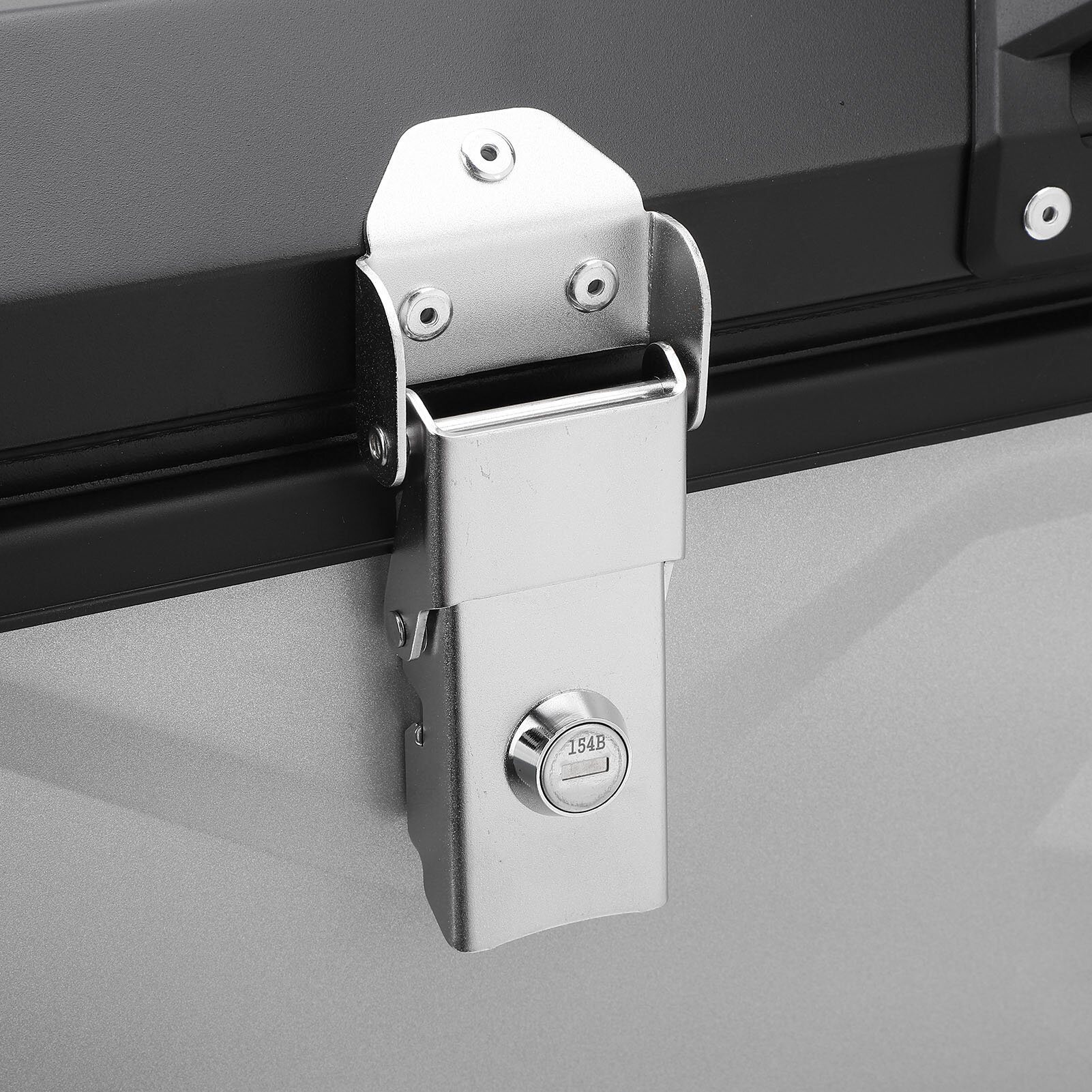 Мотоциклетный верхний кофр из алюминиевого сплава 55 л, быстросъемный, водонепроницаемый, с замком безопасности, светоотражающая наклейка для шлема, багаж, серебристый