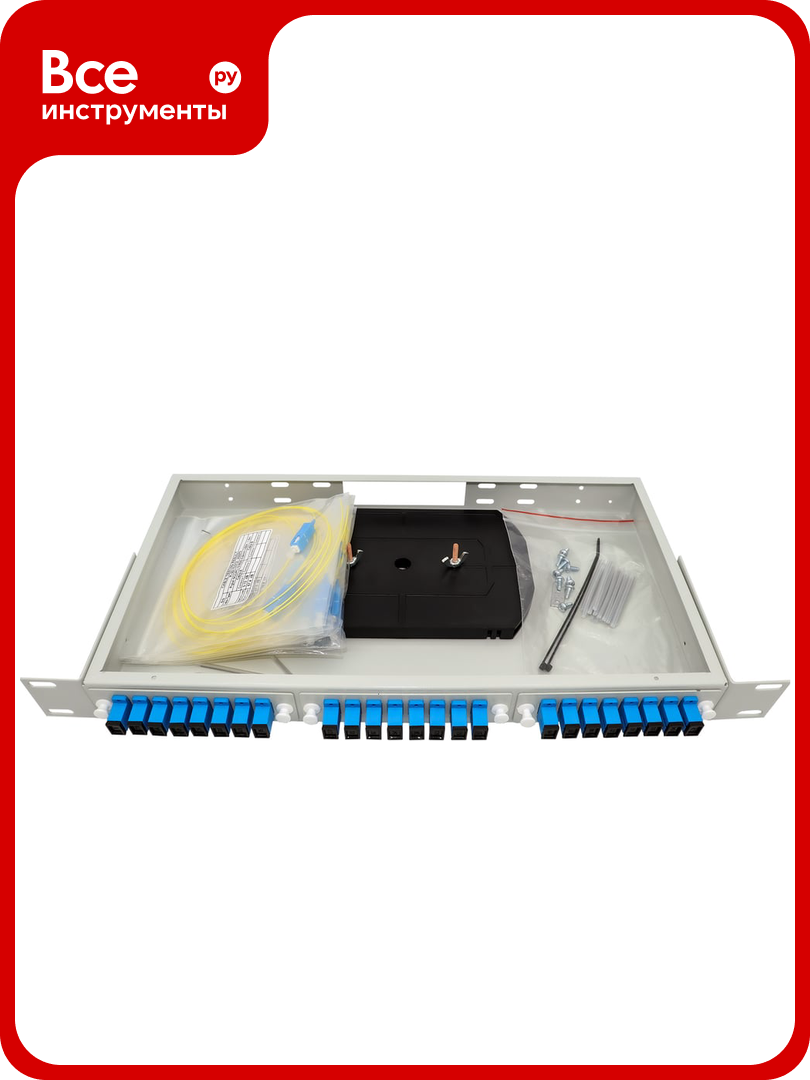 Кросс в стойку НК-Групп ru24-1u-sc/upc-24-24-1 - в полной комплектации 1USCU24, пластиковая