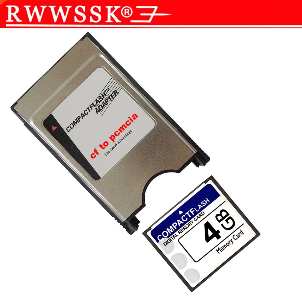 Карта памяти Compact Flash RWWSSK 128 МБ - 64 ГБ 4GB with pcmcia