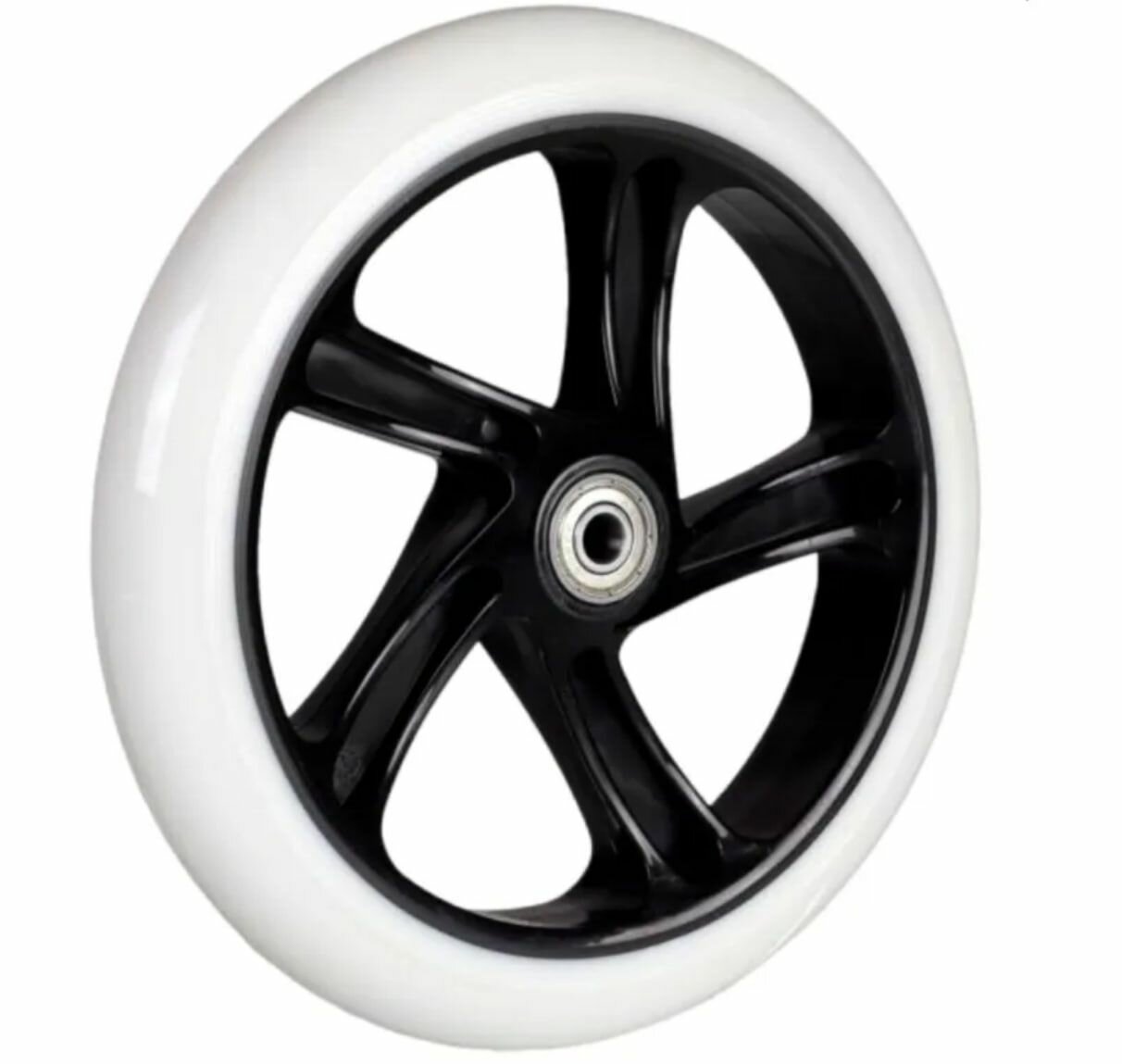 Колесо для самоката Comiron Wheel 180 мм. PU Abec-7 белое-черное