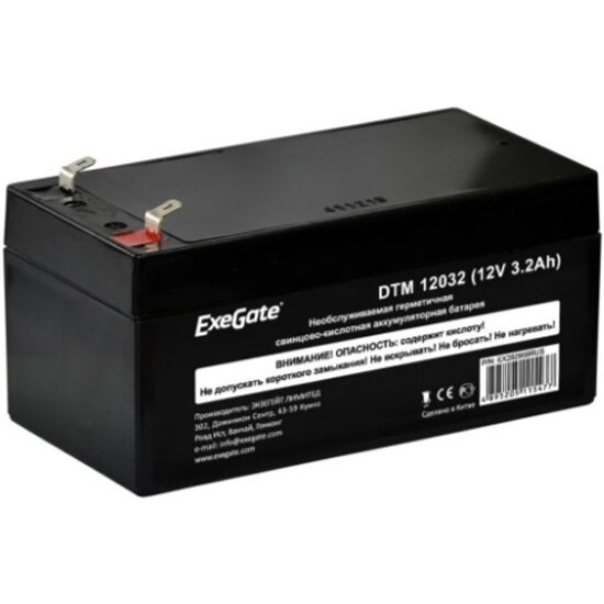 Батарея Exegate DTM 12032 12V 3.2Ah F1