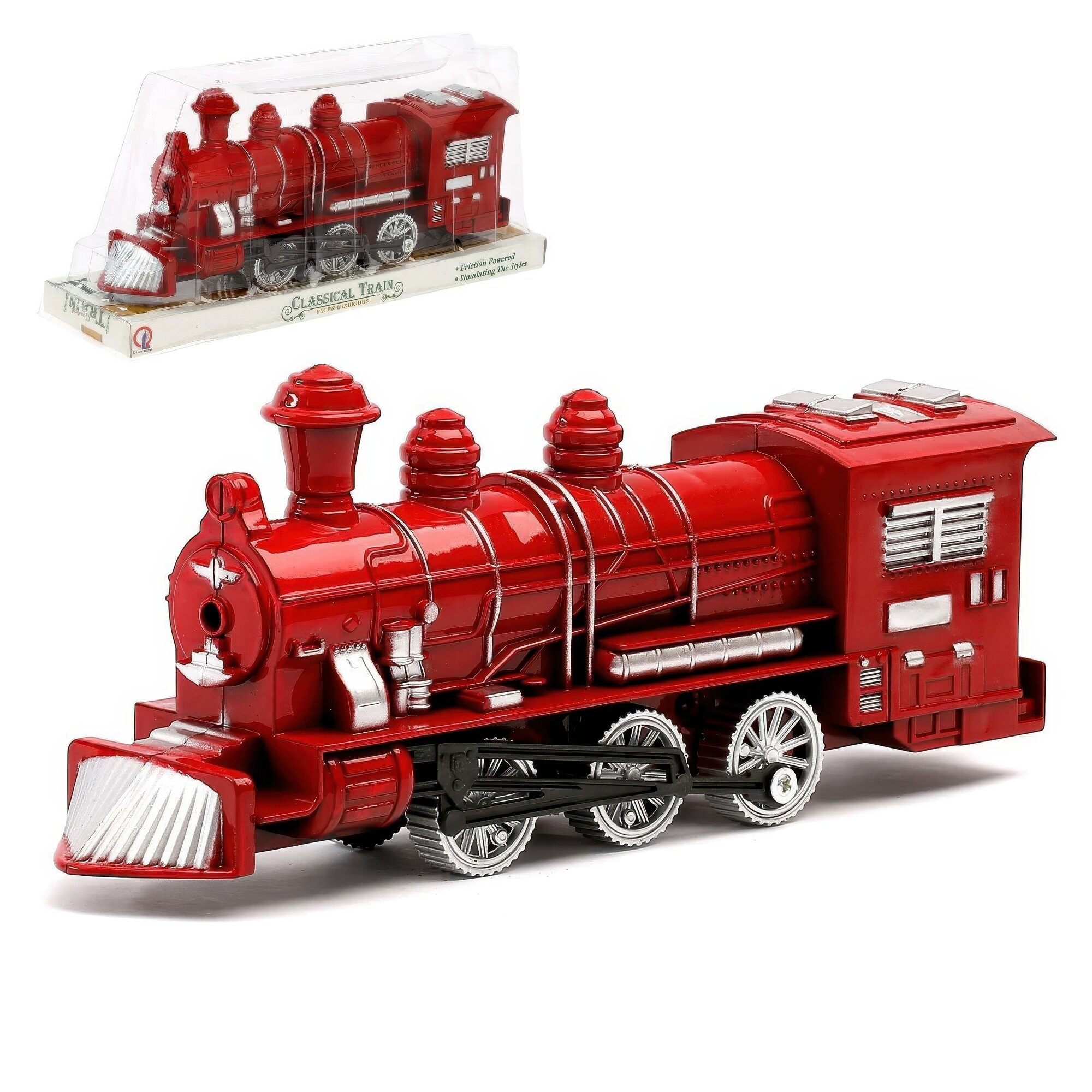 Поезд инерционный «Паровоз», цвета микс, пластик, 23 см, Сима-ленд