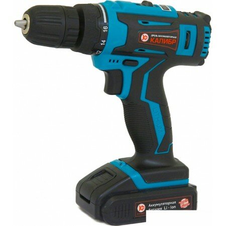 Дрель-шуруповерт Калибр ДА-18-2А+ (с 2-мя АКБ, кейс)