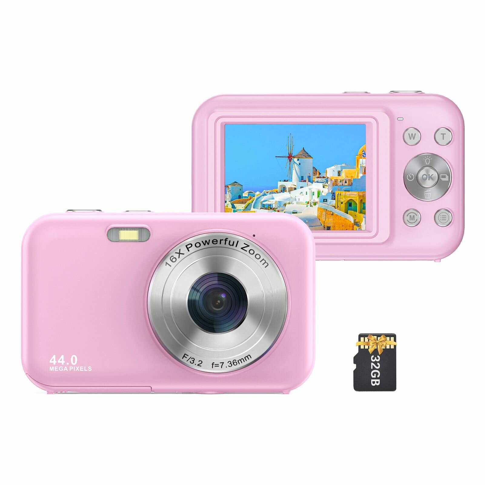 Портативная цифровая камера Видеокамера 1080P 44MP 16-кратный цифровой зум