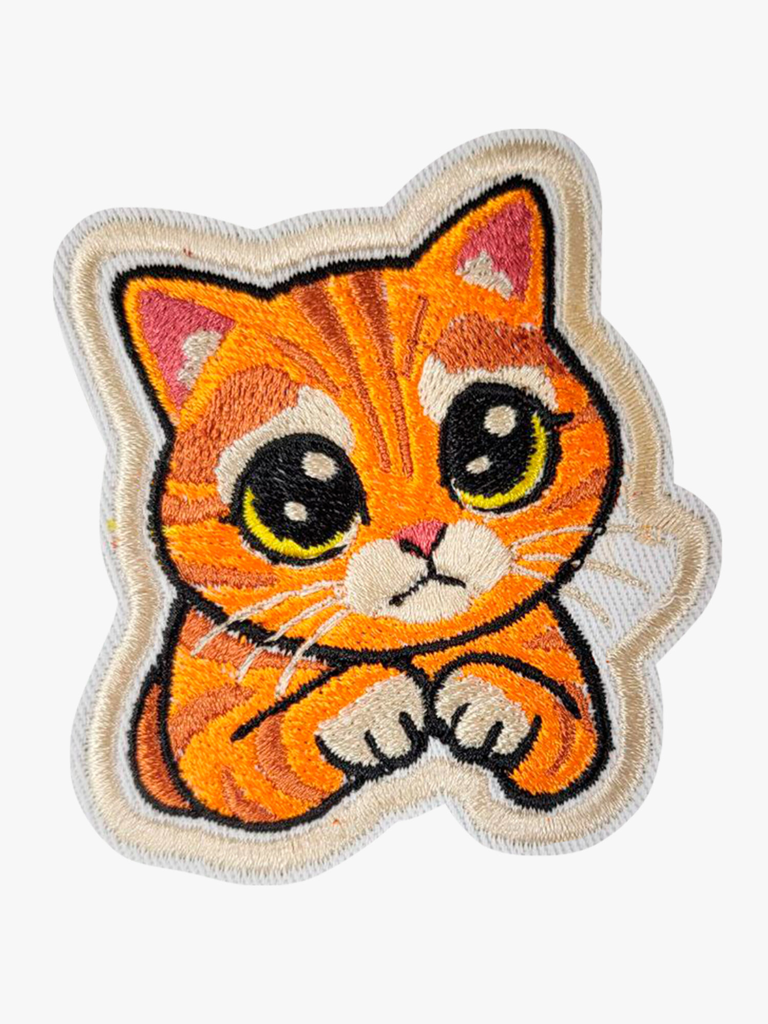 Нашивка, шеврон, патч (patch) Котик, размер 6,5*5,8 см
