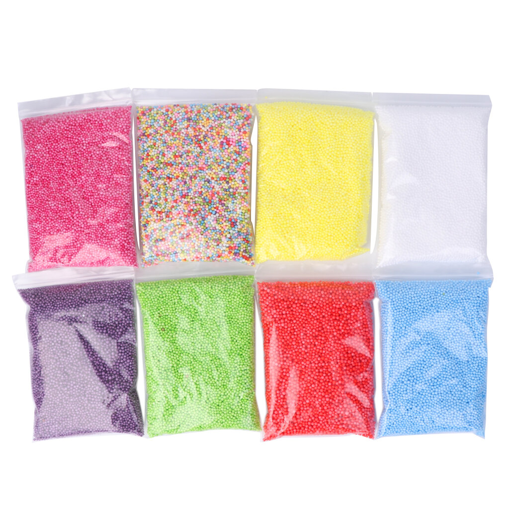 8шт Мини-Шарики Из Пенополистирола Маленькие Крошечные Шарики Из Пенопласта Слизь Школьные Принадлежности Для Художественных Промыслов