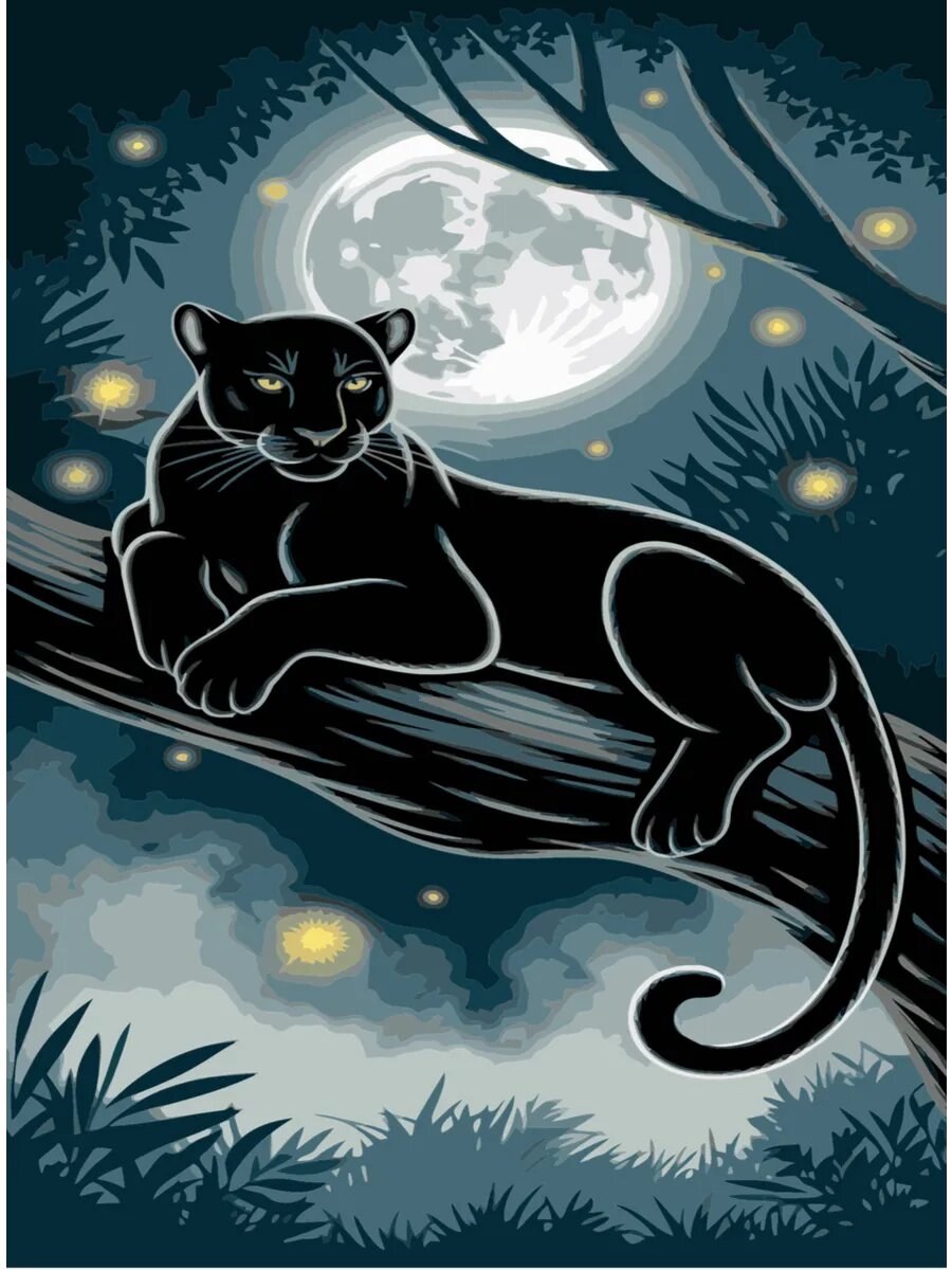 Картина по номерам ягуар