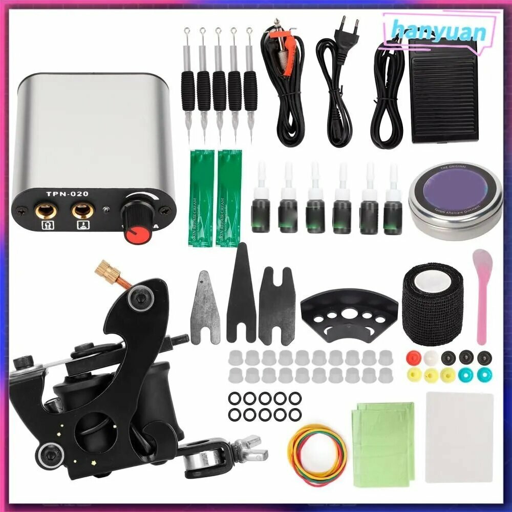 Комплект для татуировки, легкий и удобный, для начинающих и опытных мастеров