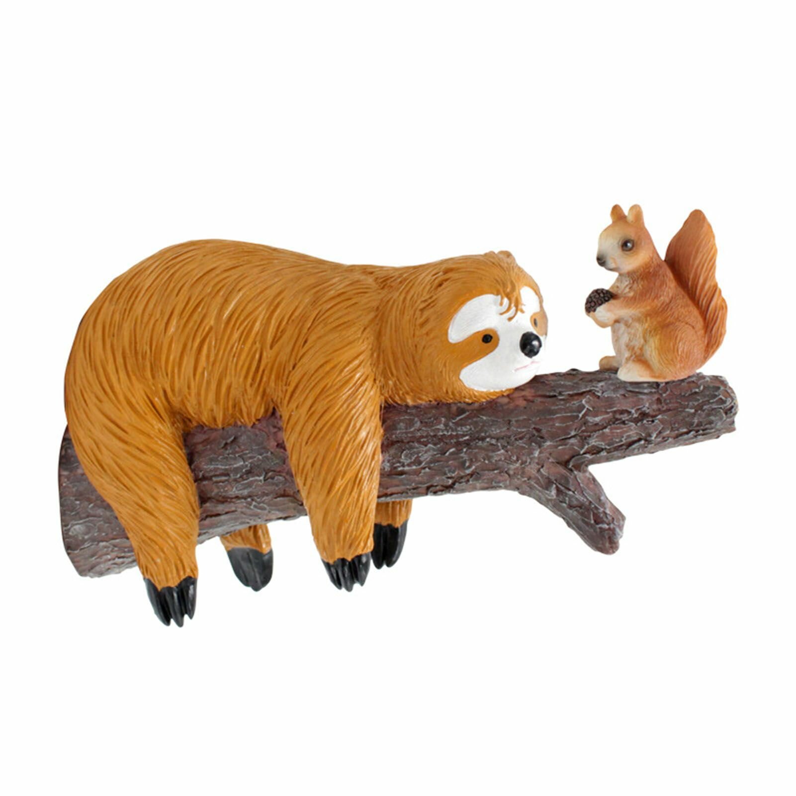 Подвесная фигурка ленивца и белки, обнимающих дерево, для сада