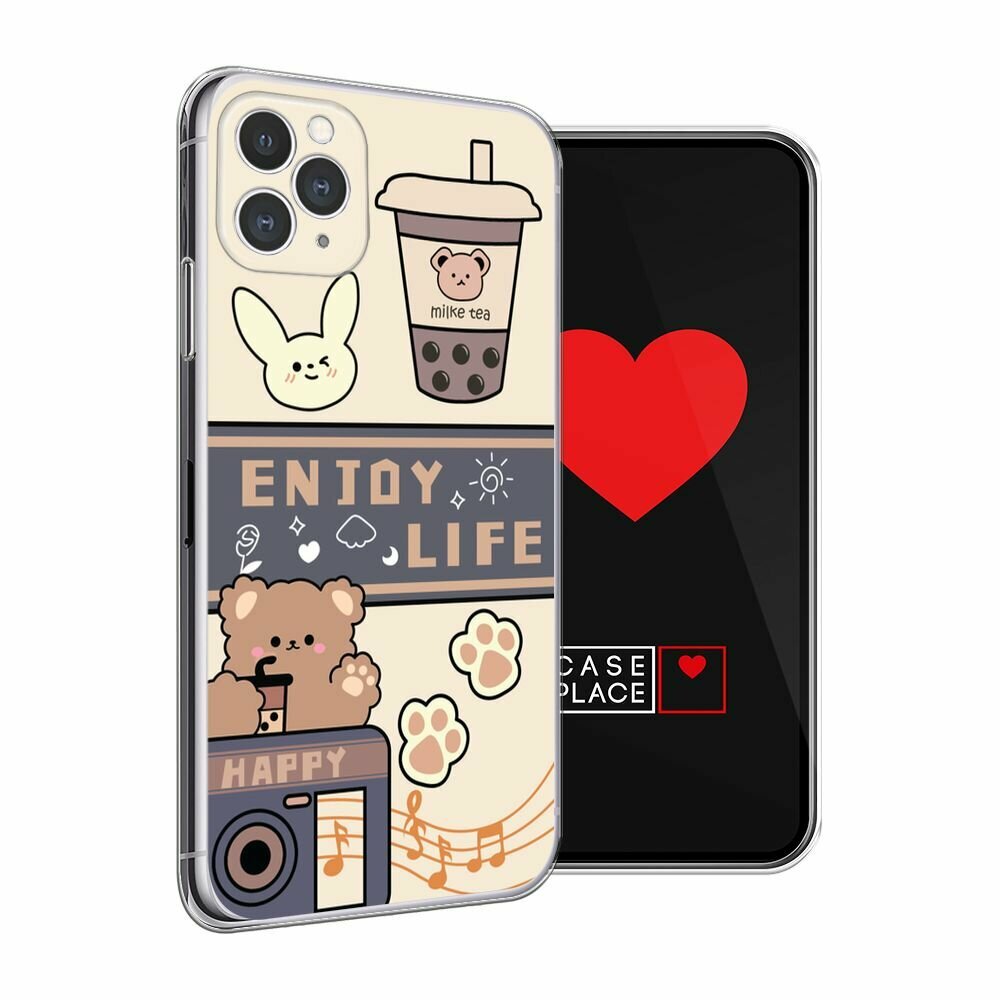 Чехол на Apple iPhone 11 Pro Max / Айфон 11 Про Макс с принтом "Enjoy life 1" — фото 1