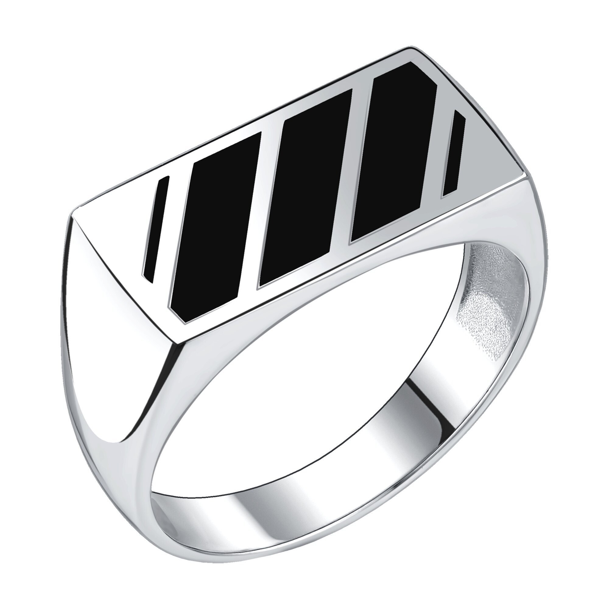 Печатка, серебро, 925 проба, родирование, эмаль