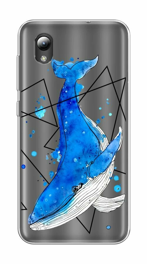 Чехол на ZTE Blade L8/A3 (2019)/A31 lite / ЗТЕ Блэйд L8/A3/A31 Лайт с принтом "Кит графика", прозрачный