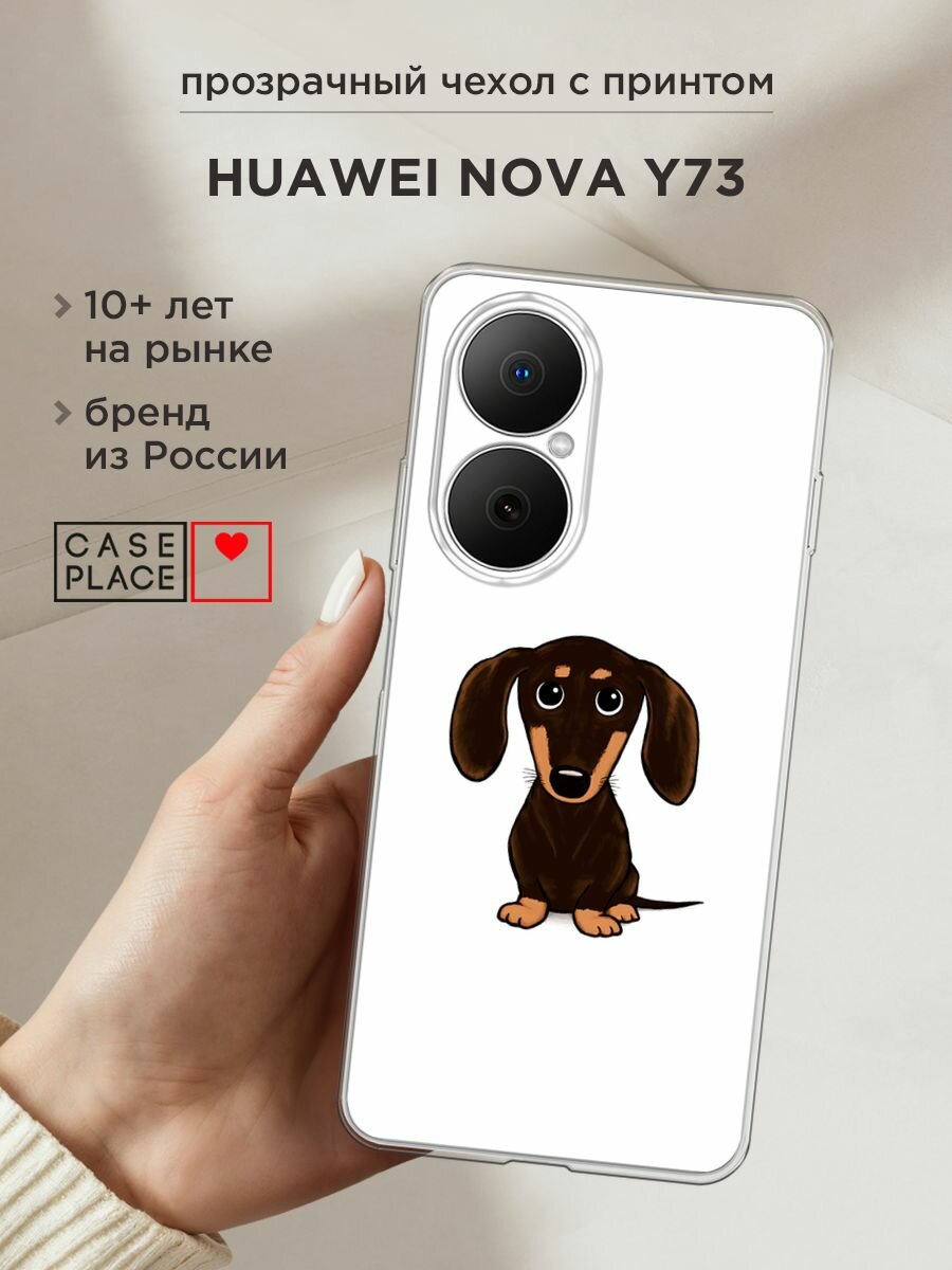 Чехол на Huawei Nova Y73 / Хуавей Нова Y73 с принтом "Маленькая такса"