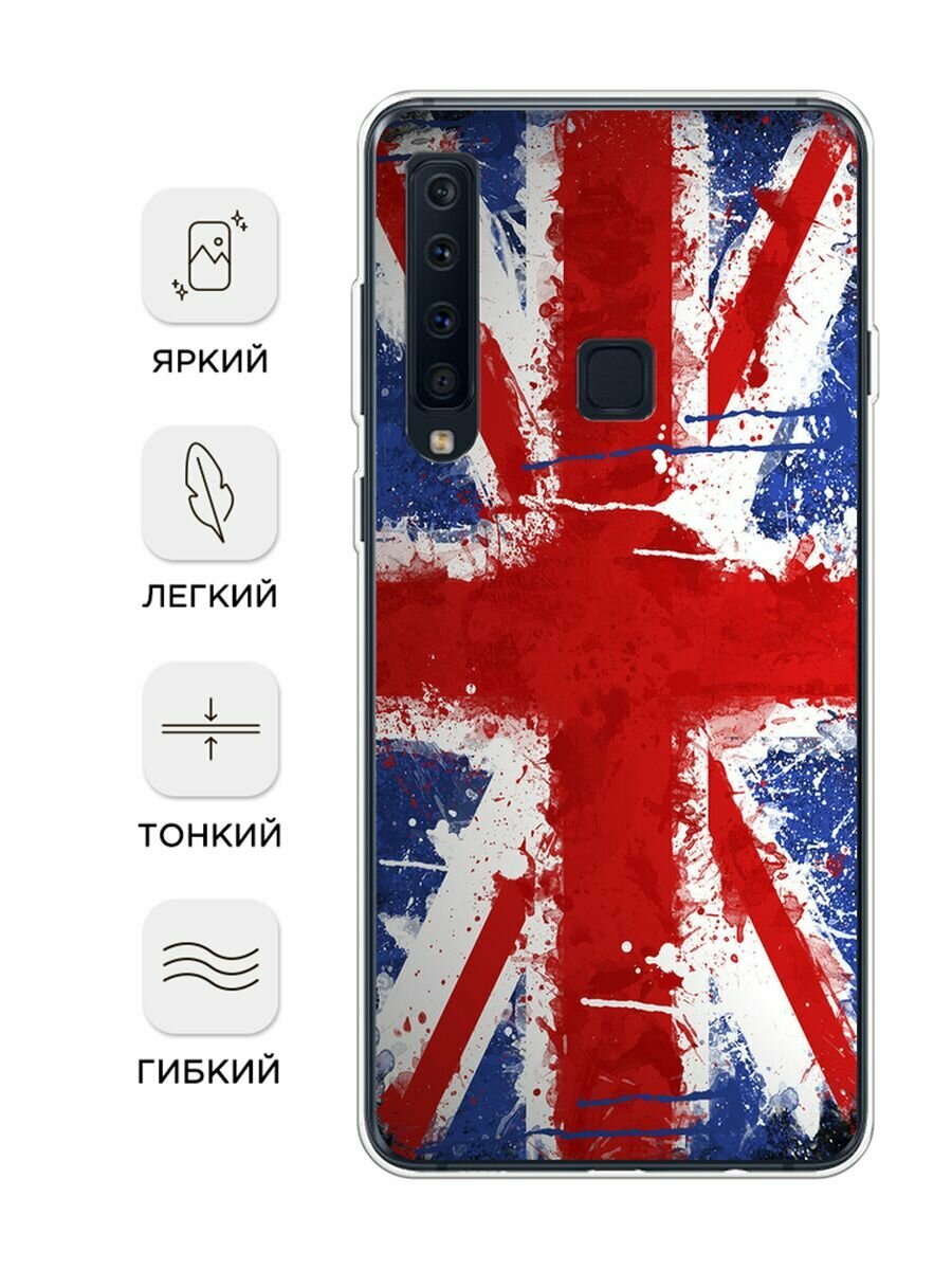 Чехол на Samsung Galaxy A9 2018 / Самсунг Галакси А9 2018 с принтом "Флаг Великобритании 2" — фото 1
