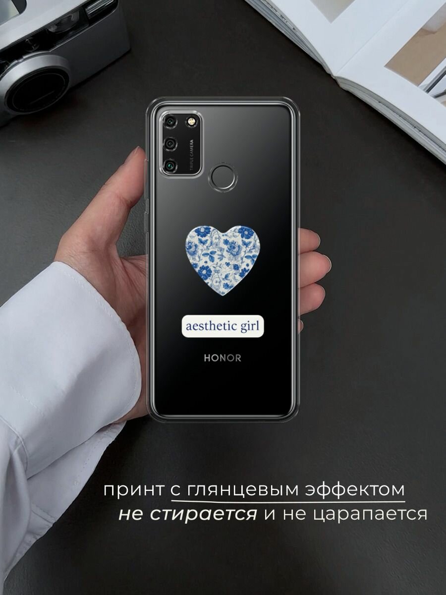 Чехол на Honor 9A / Хонор 9А с принтом "Aesthetic girl" — фото 1