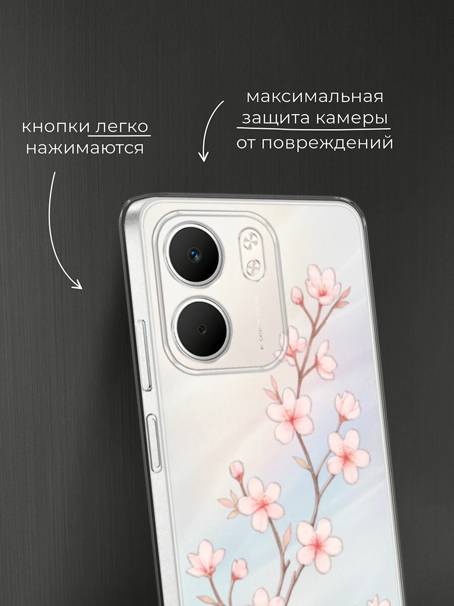 Чехол на Oppo A5x / Оппо А5x с принтом "Веточка сакуры 2" — фото 1