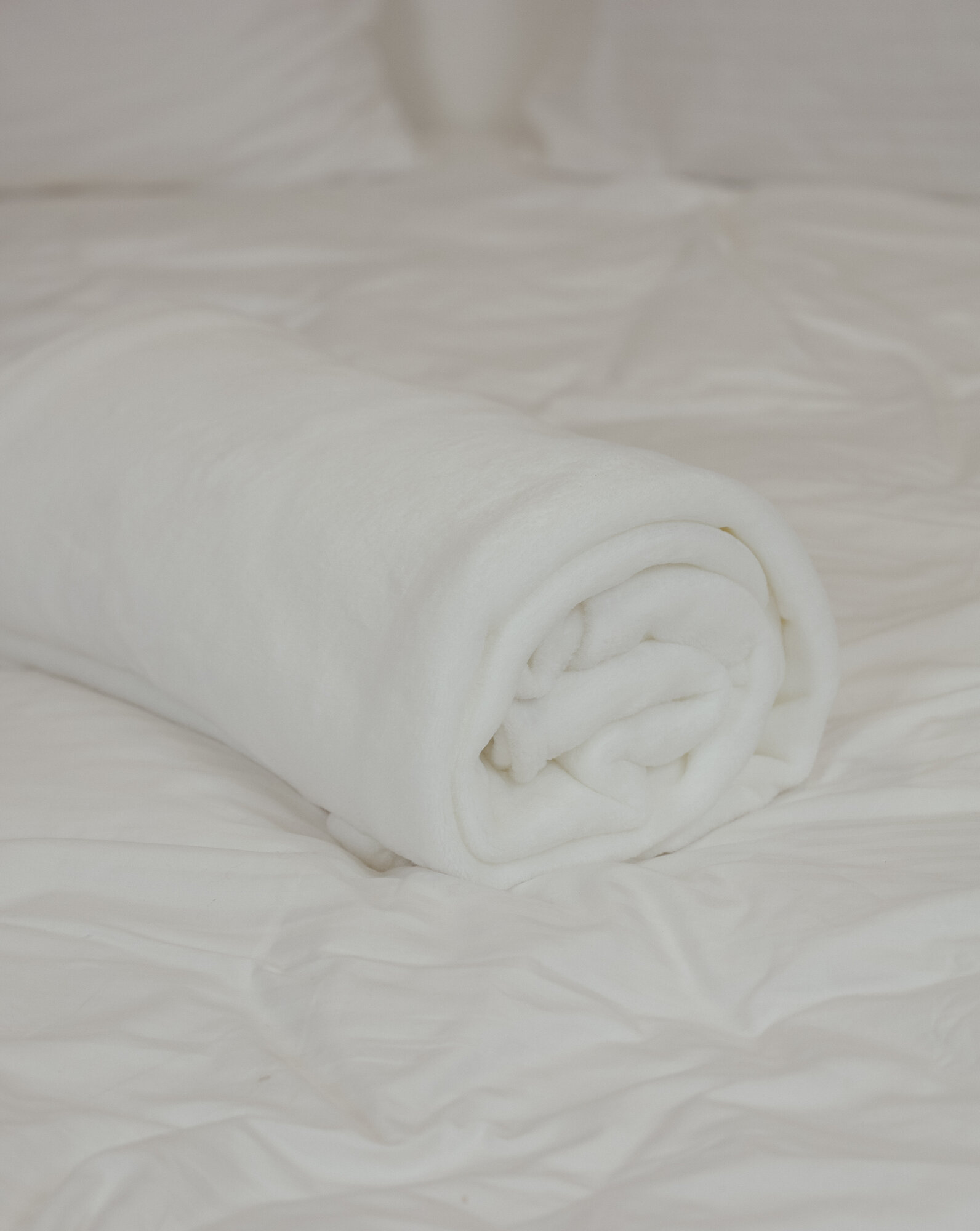 Плед-покрывало 220х200 микрофибра гладкокрашенная, белая, 23 линия