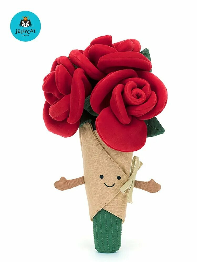 Мягкая игрушка букет цветов Jellycat Amuseables Rose Bouquet