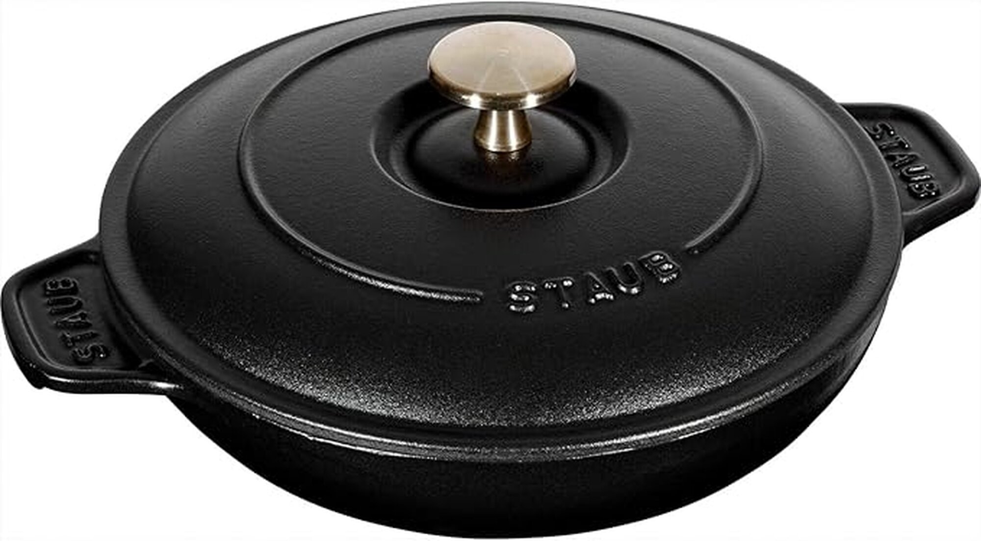 Форма для запекания с крышкой STAUB, чугунная, диаметр 20 см, цвет черный, 1004131