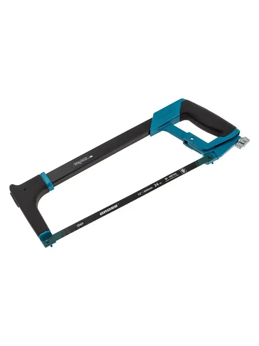 Ножовка по металлу, 300 мм, обрезиненная ручка, GROSS 77600