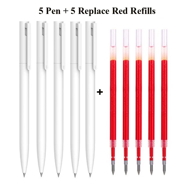 Шариковая ручка Xiaomi Mijia BUSINESS 0,5 мм Красный, 5pen 5red refills