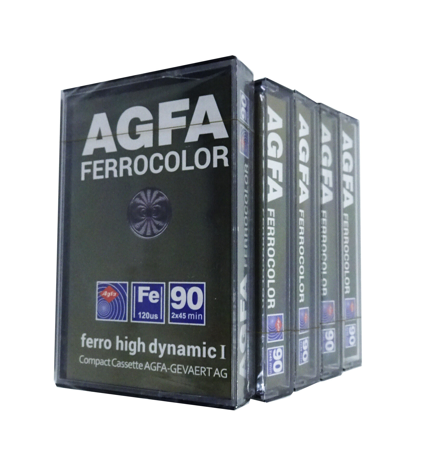 Aудиокассета "AGFA SUPERFERRO" FeI 90 тёмно-зелёная