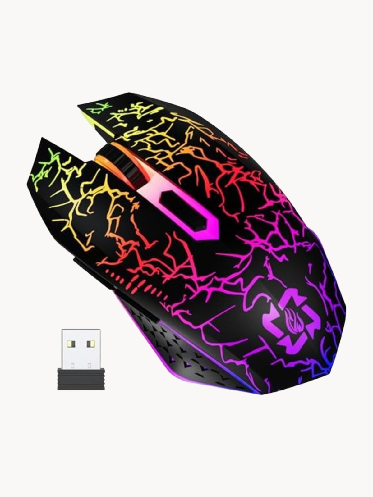 Мышка беспроводная игровая с подцветкой для компьютера и ноутбука, бесшумная